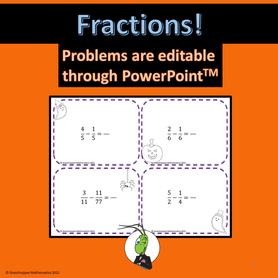 Fraction Operations Task Cards Halloween | Made By Teachers