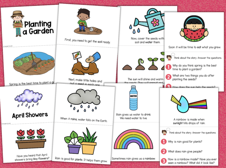 SPRING Beginning Reading Comprehension Books | Made By Teachers
