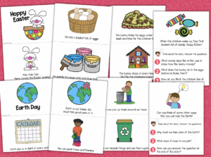 SPRING Beginning Reading Comprehension Books - Made By Teachers