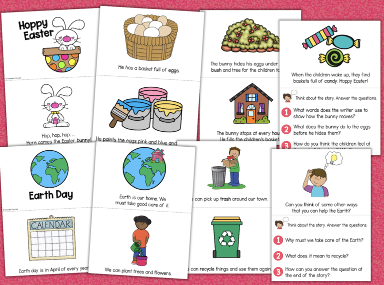 SPRING Beginning Reading Comprehension Books - Made By Teachers