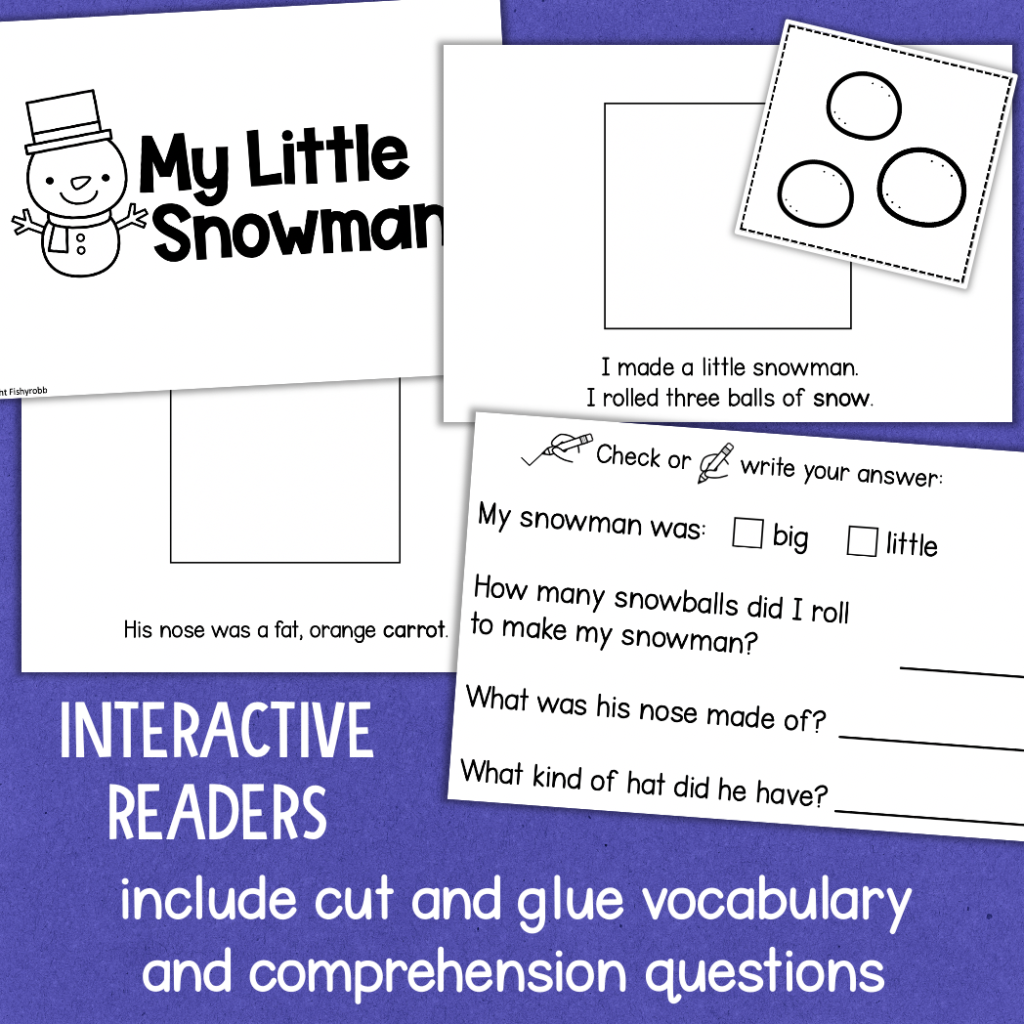 WINTER Beginning Reading Comprehension Books - Made By Teachers