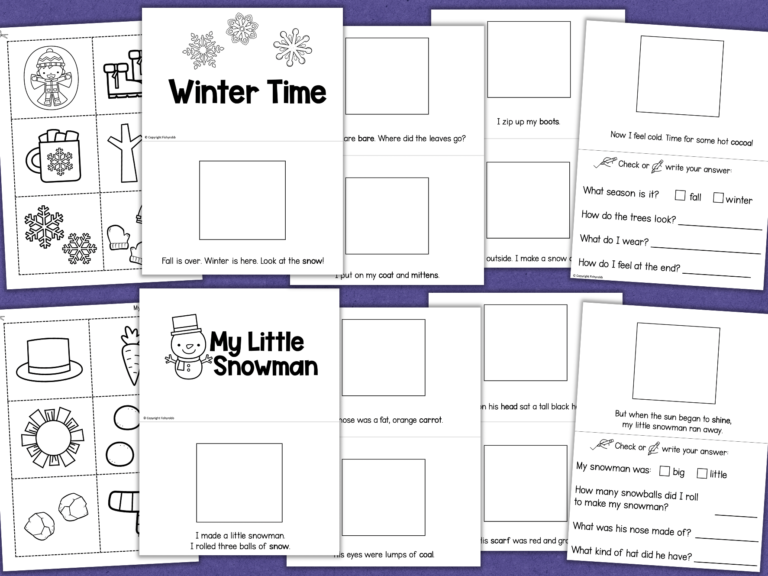 WINTER Beginning Reading Comprehension Books - Made By Teachers