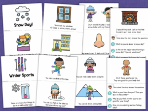 WINTER Beginning Reading Comprehension Books - Made By Teachers