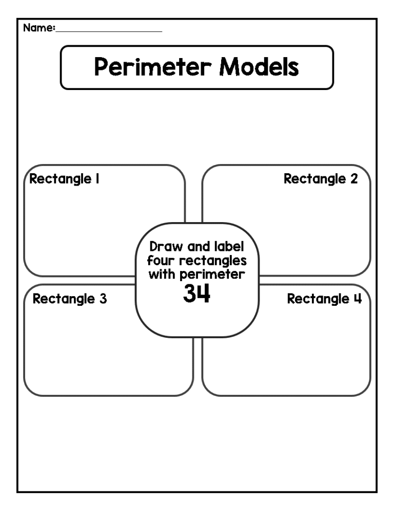 Area and Perimeter No Prep Worksheets - 3rd Grade - Made By Teachers