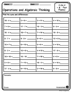 2nd Grade Common Core Math Assessments | Operation - Made By Teachers