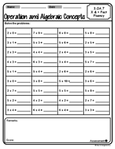 3rd Grade Common Core Math Assessments | Operation | Made By Teachers