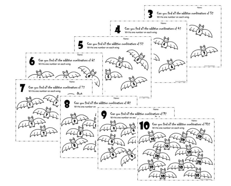 Halloween Addition Worksheets Number Bonds | Made By Teachers