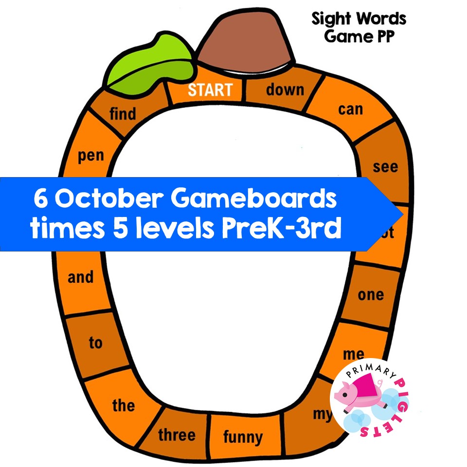 Halloween Dolch Sight Words Board Games October | Made By Teachers
