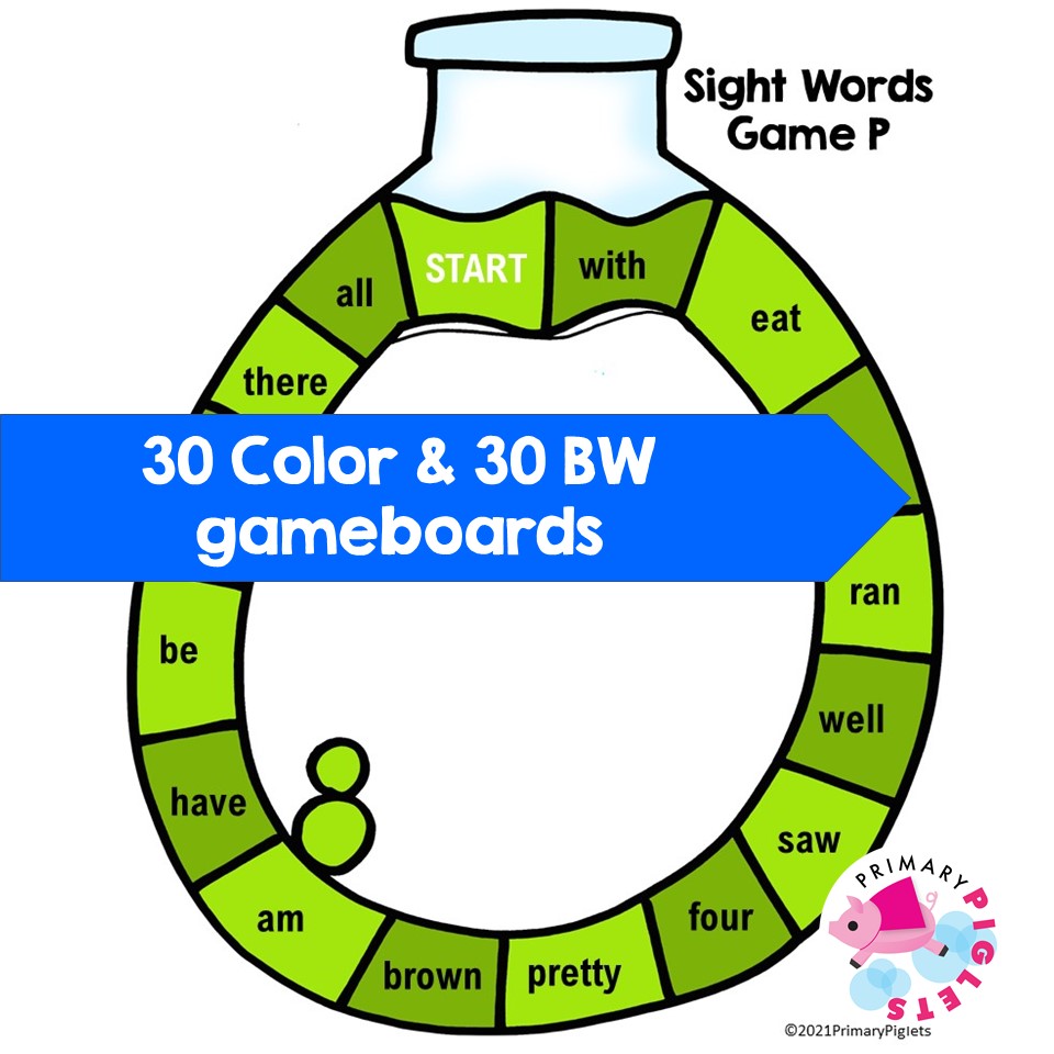 Halloween Dolch Sight Words Board Games October | Made By Teachers
