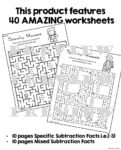 Halloween Addition Subtraction Worksheets Mazes | Made By Teachers