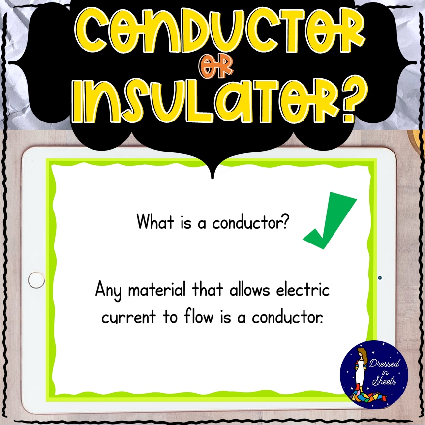 Conductor or Insulator? BOOM Cards | Made By Teachers