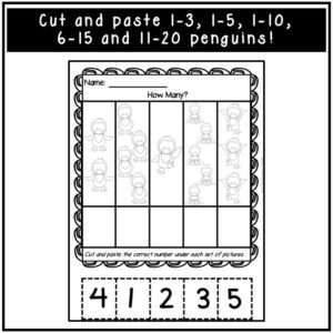 Counting and Ordering Numbers to 20 Cut and Paste - Made By Teachers