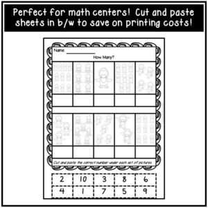 Counting and Ordering Numbers to 20 Cut and Paste - Made By Teachers