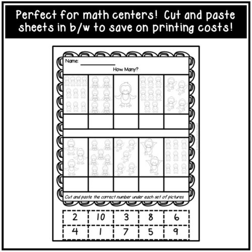 Counting and Ordering Numbers to 20 Cut and Paste - Made By Teachers