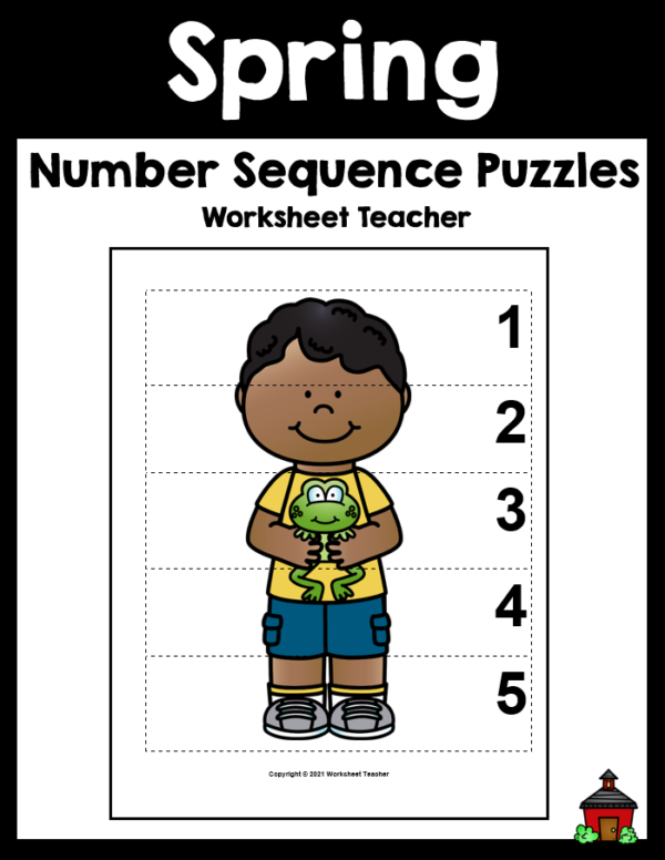5 Spring Number Sequence 1-5 Math Picture Puzzles | Made By Teachers