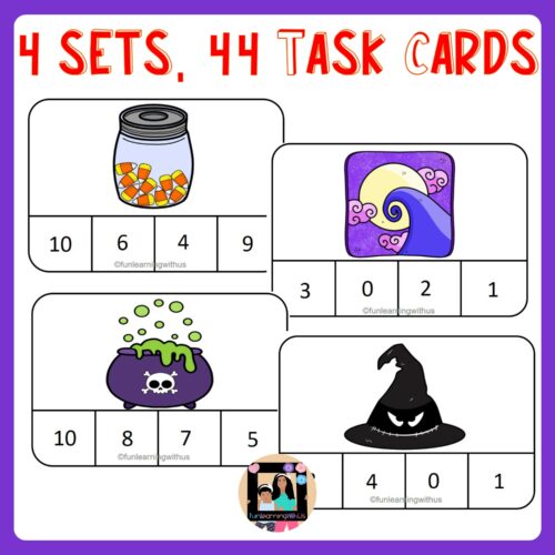 Halloween Counting Clip cards for Morning Center | Made By Teachers
