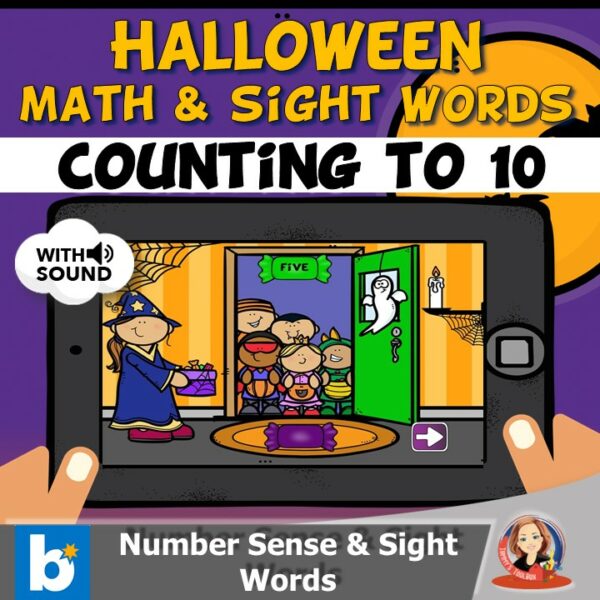 Halloween Math and Number Words to 10 Boom Cards - Made By Teachers