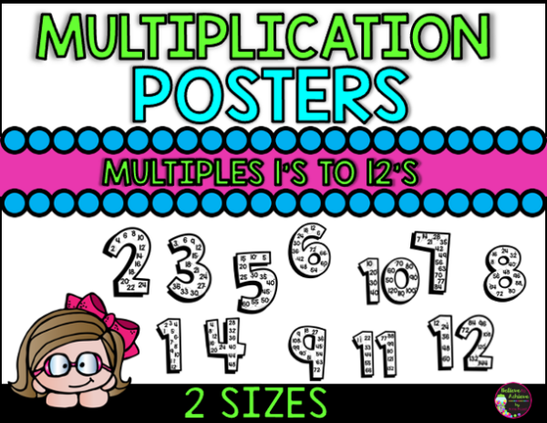Multiples Posters 1-12 FREE | Made By Teachers