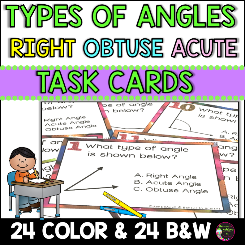 Angles Acute Obtuse Right