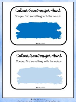 SCAVENGER HUNT Task Cards Colours and Shapes - Made By Teachers