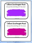 SCAVENGER HUNT Task Cards Colours and Shapes - Made By Teachers