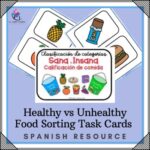 SPANISH VERSION Healthy & Unhealthy Food Sorting - Made By Teachers