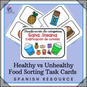 SPANISH VERSION Healthy & Unhealthy Food Sorting | Made By Teachers
