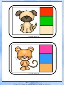 SPANISH VERSION - Colour Recognition Task Cards - Made By Teachers