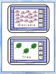 SPANISH VERSION - Counting & Numbers Task Cards | Made By Teachers