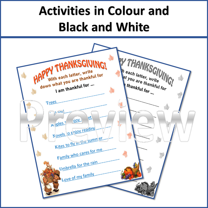 I am Thankful for Thanksgiving Activities | Made By Teachers