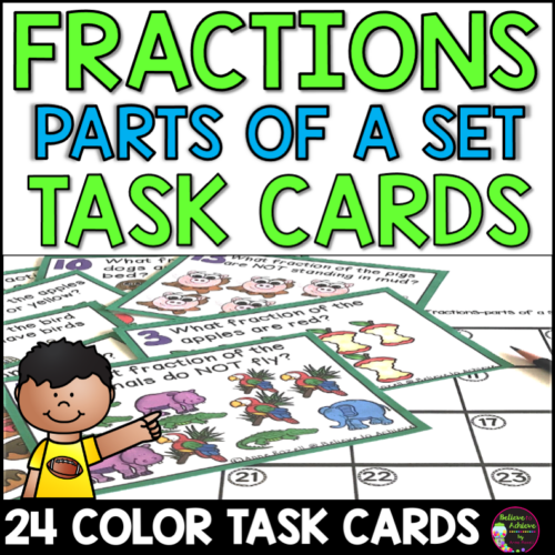 Fractions as Part of a Set Task Cards | Made By Teachers