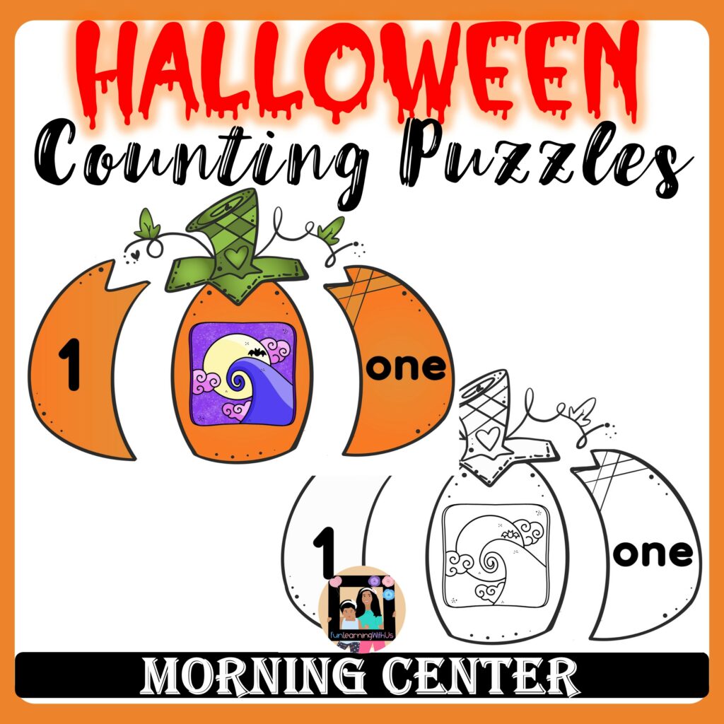 Build a Pumpkin Number Counting Puzzles |Halloween | Made By Teachers