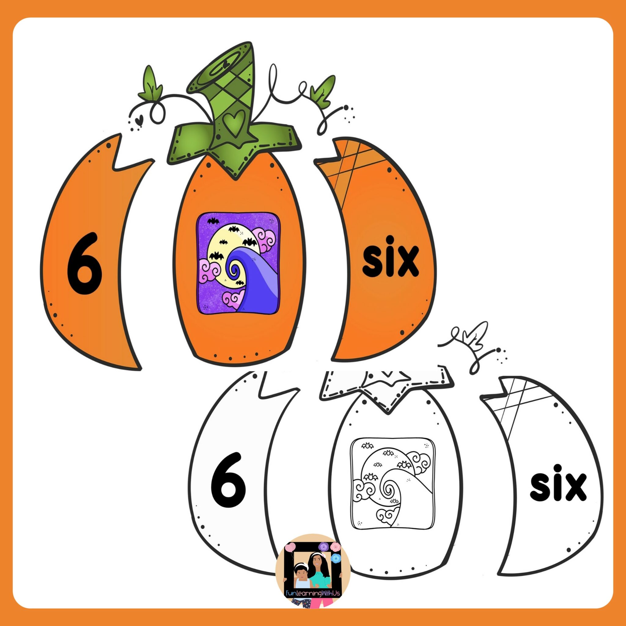 Build a Pumpkin Number Counting Puzzles |Halloween - Made By Teachers