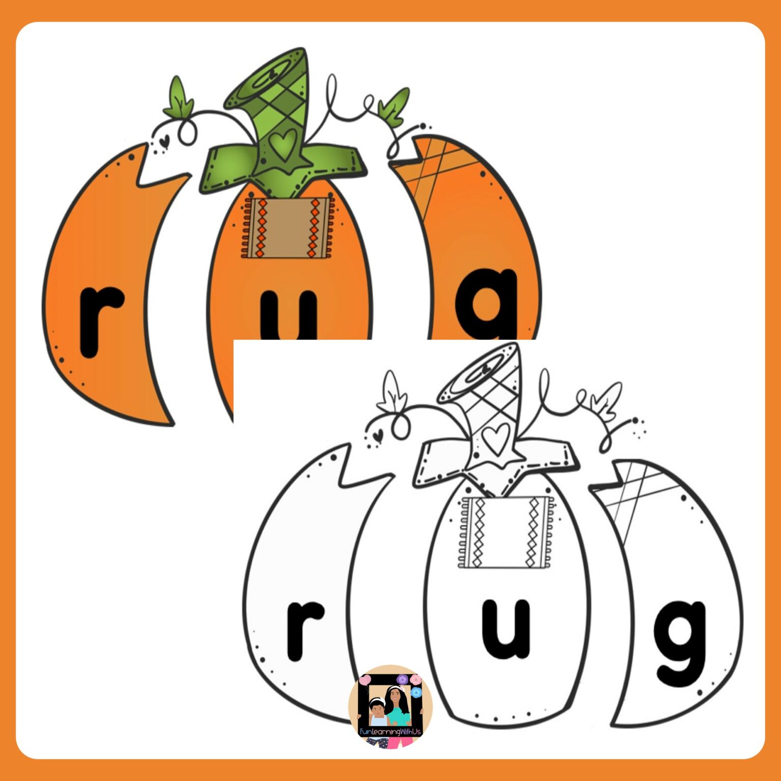 Build a Pumpkin (Halloween) CVC Word Puzzles - Made By Teachers