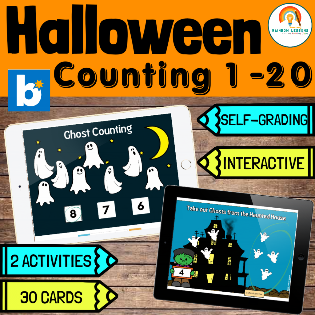 Halloween Numbers 1-20 Boom Cards | Counting 1-20 - Made By Teachers