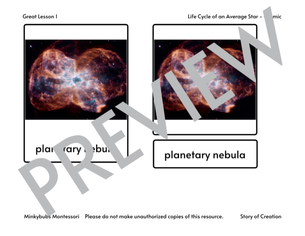 Life Cycle of an Average Star 3 and 4 part cards - Made By Teachers