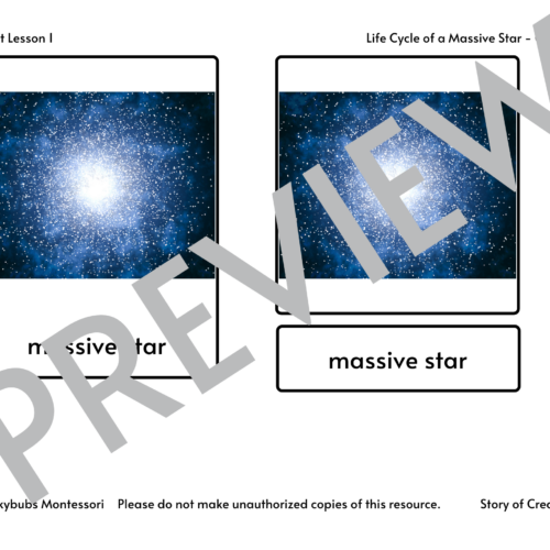 Life Cycle of a Massive Star 3 and 4 part cards (Copy) | Made By Teachers