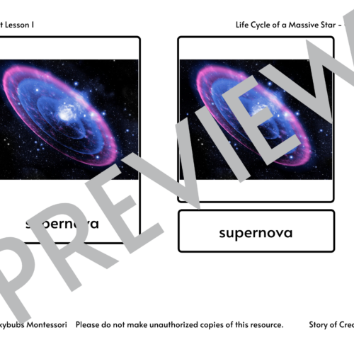 Life Cycle of a Massive Star 3 and 4 part cards (Copy) | Made By Teachers