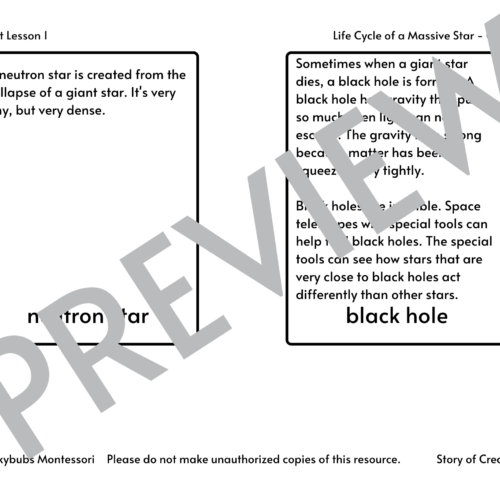 Life Cycle of a Massive Star 3 and 4 part cards (Copy) | Made By Teachers