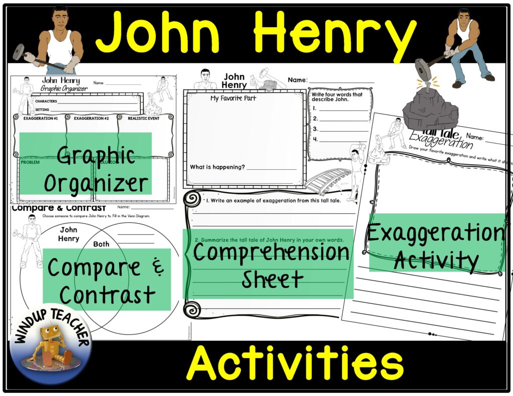 John Henry Activity Sheets | Print and Go! - Made By Teachers