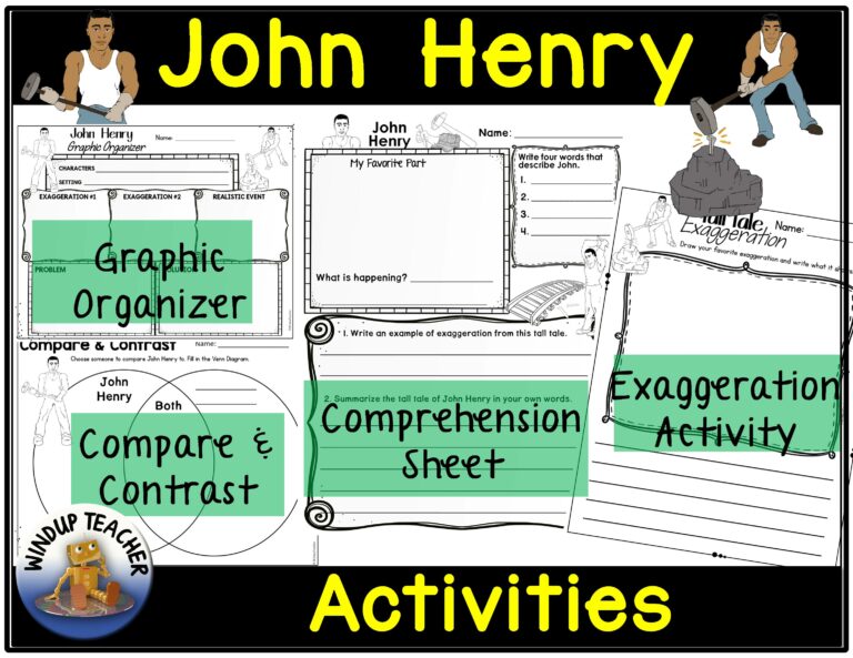 John Henry Activity Sheets | Print and Go! - Made By Teachers