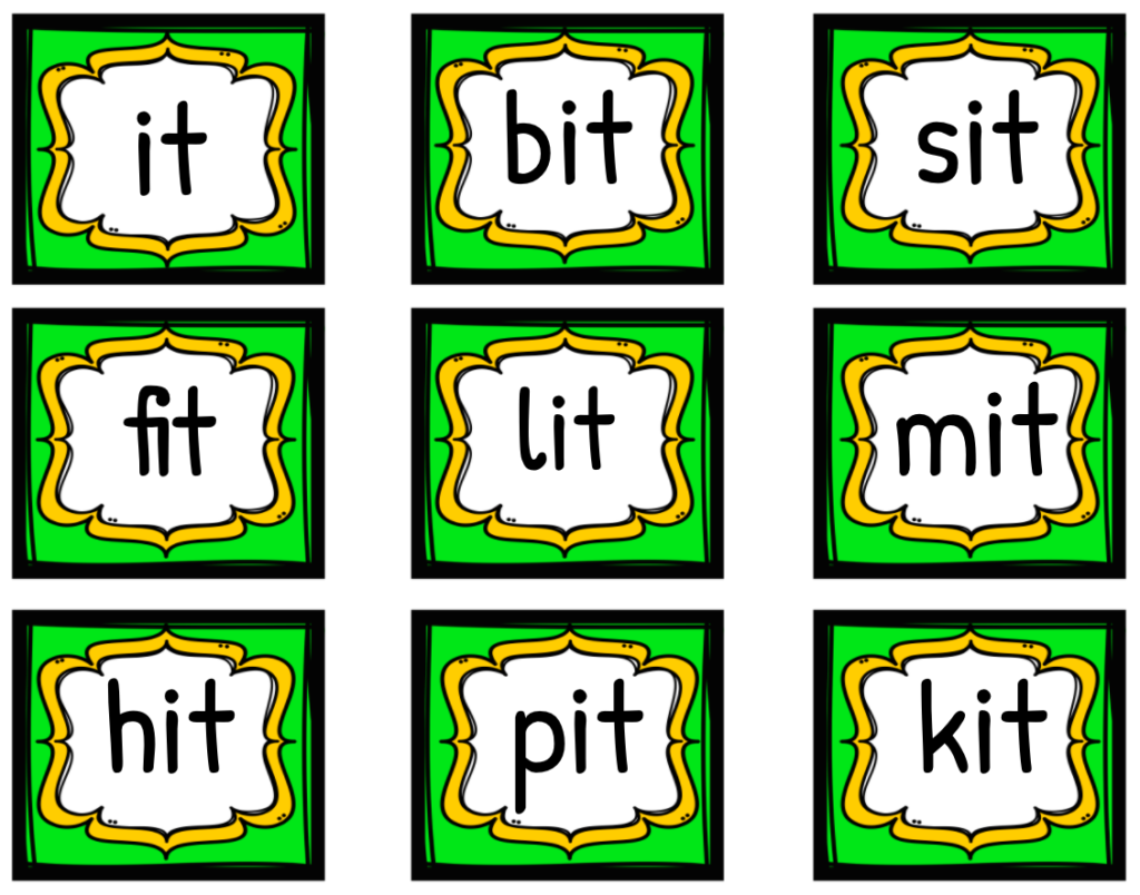 Word Family Flashcards! - Made By Teachers
