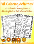 Fall Pumpkin Coloring Activities! Donuts & Coffee | Made By Teachers