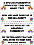 Closing Circle Afternoon Questions! Reflections - Made By Teachers