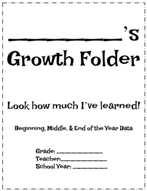 Student Data Folder & 1st Grade Goals Setting | Made By Teachers