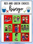 Red and Green Positive Behavior Choices BINGO - Made By Teachers