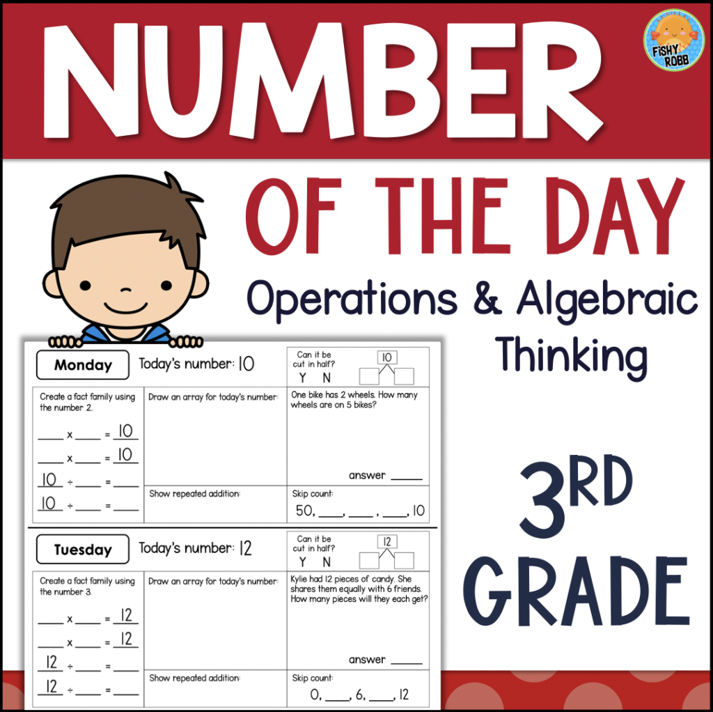 Grade 3 NUMBER OF THE DAY Worksheets | Made By Teachers