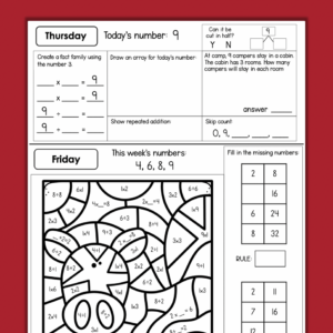 Grade 3 NUMBER OF THE DAY Worksheets - Made By Teachers