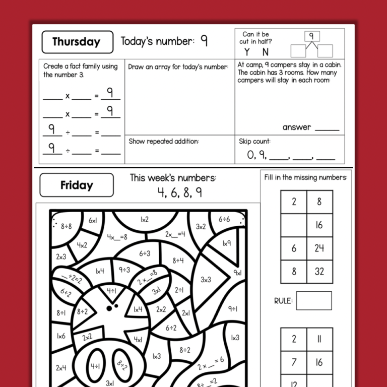 Grade 3 NUMBER OF THE DAY Worksheets | Made By Teachers