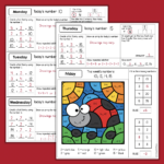 Grade 3 NUMBER OF THE DAY Worksheets | Made By Teachers